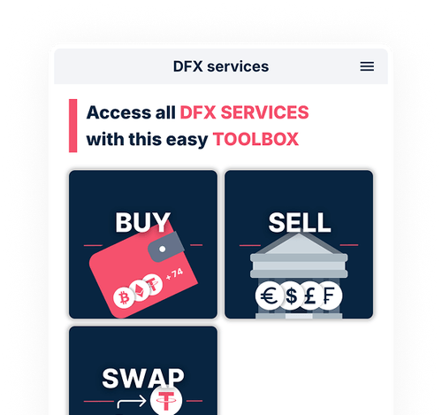 DFX – Buy & Sell Crypto Directly From Your Bank to Wallet